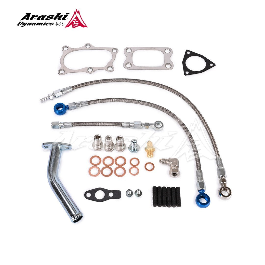 NISSAN RB25DET TD05 TD06 Bottom Mounted Turbo Water Oil Line Kit – Arashi Dynamics