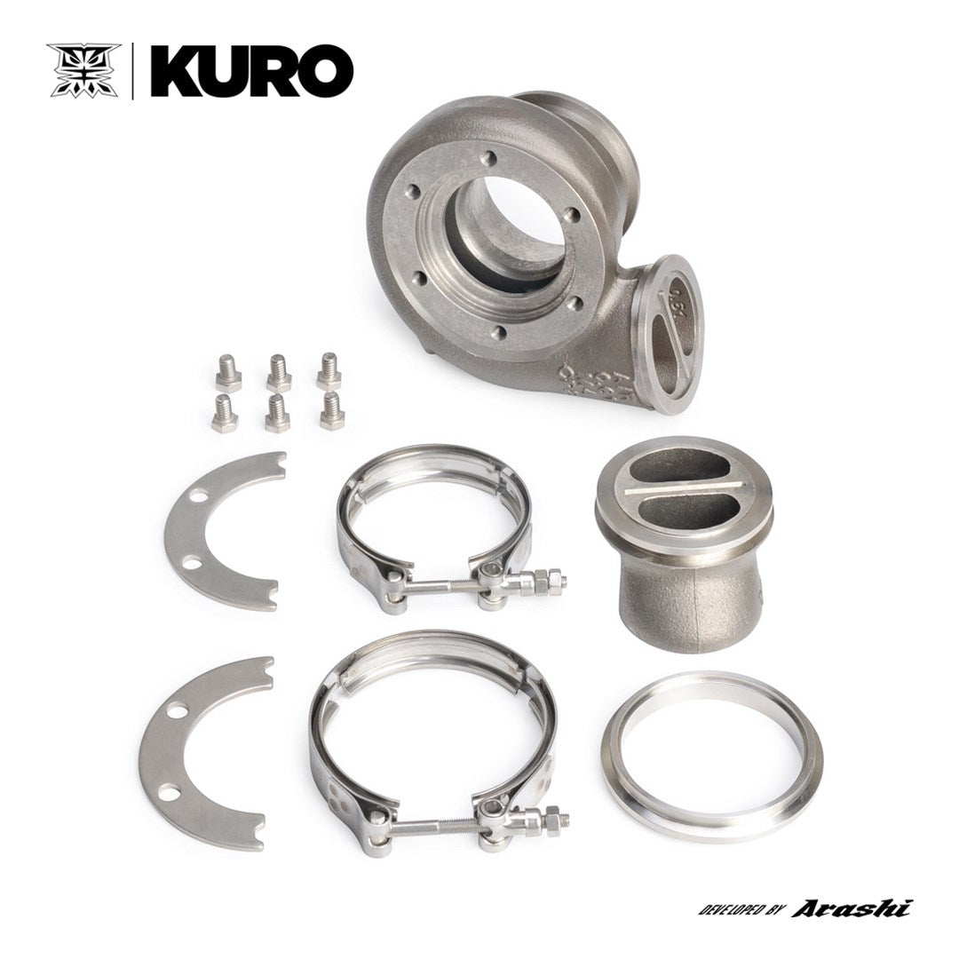 Arashi Dynamics KURO GT2835 GT29R V-band 0.83 A/R Twin-Scroll Turbo Turbine Housing Trim 84