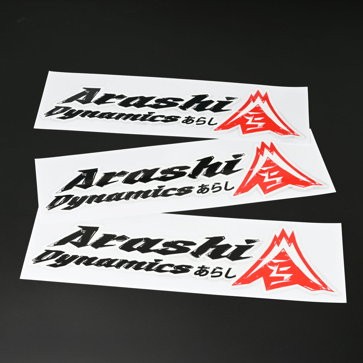 Arashi Logo Decal 300x90mm (3pcs) – Arashi Dynamics