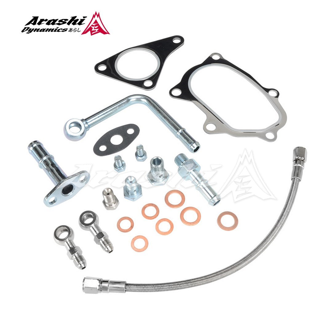 SUBARU Impreza WRX Garrett GT25 GT28 Ball Bearing Turbo Water Oil Line ...