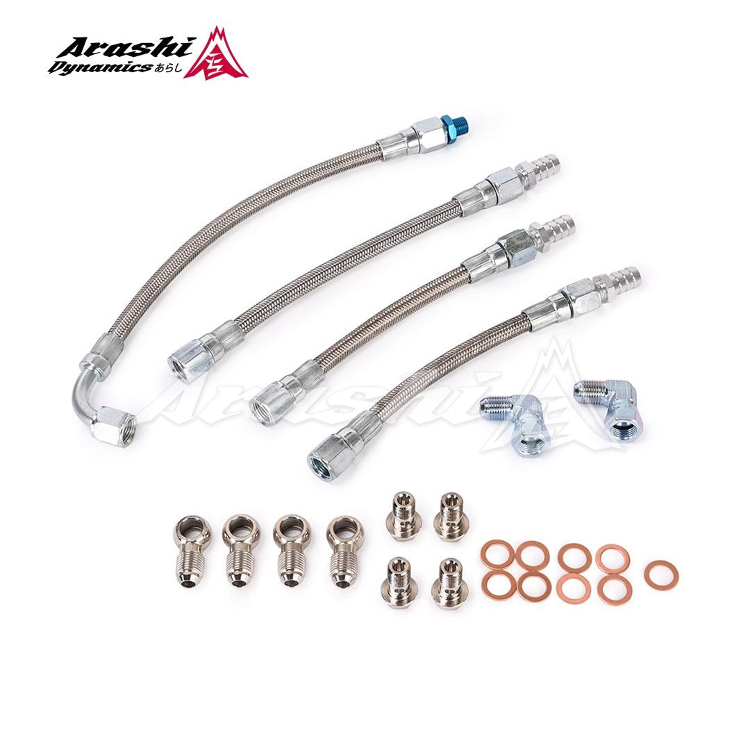 Mitsubishi 6A13TT Galant Legnum VR4 TD03 Twin Turbo Water Line Kit ...